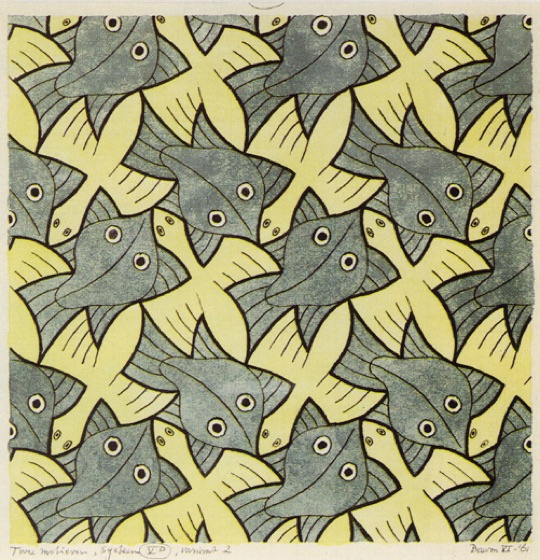 Maurits Cornelis Escher Bird, fish (No. 110), 1961: Descripción de la ...