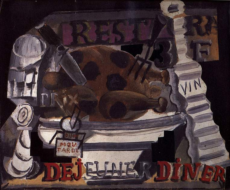 Pablo Picasso The restaurant Turkey with truffles and wine, 1912 ...