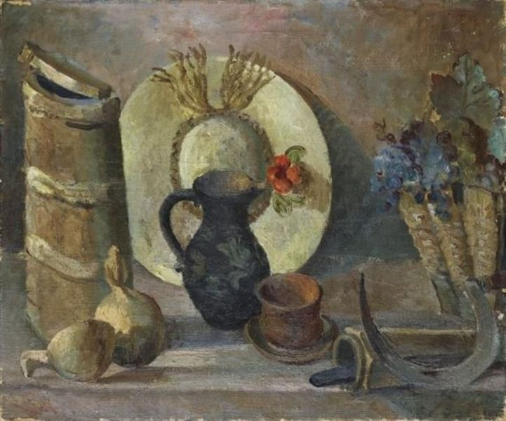 Still life with a jug and a hat, 1928, 71×56 cm by Balthus (Balthasar ...