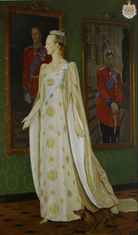 Dmitrij Žilinski Portrait of Queen Margrethe II of Denmark, 1993, 150× ...