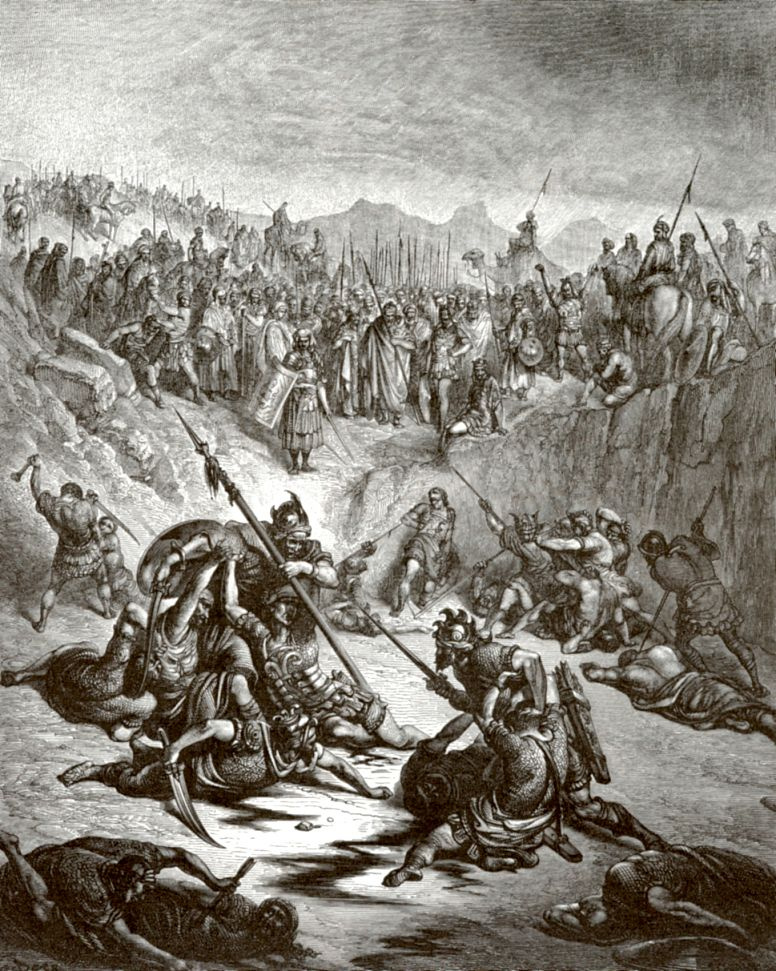 Paul Gustave Dore Battle of the servants of David and Abner, 1876 ...