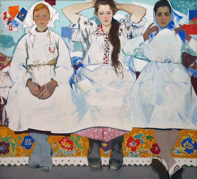 Viktor Ivanovič Zaretski Girls, 1962, 145×160 cm: Description of the ...