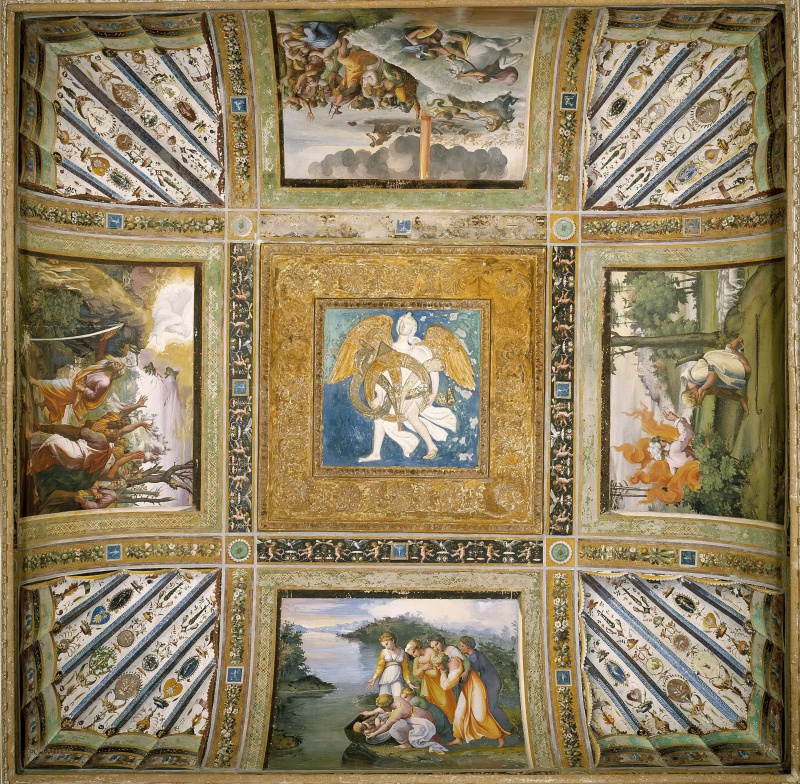 Raphael Santi Scènes de la vie de Moïse. La peinture du plafond du ...