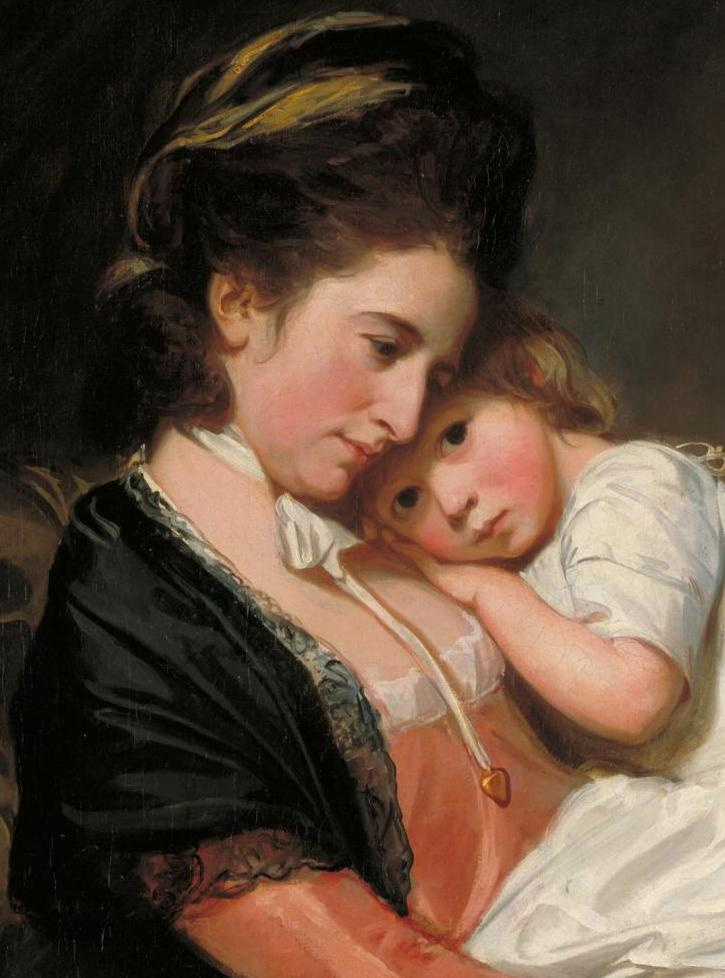 Buy a digital copy: George Romney - Portrait of Mrs. Johnston with her ...