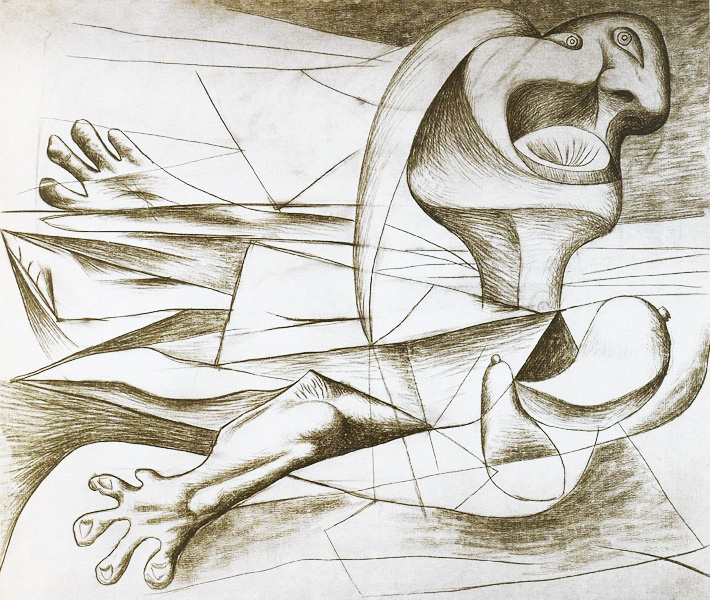 Pablo Picasso Nuotatore, 1934, 216×182 cm: Descrizione dell'opera | Arthive