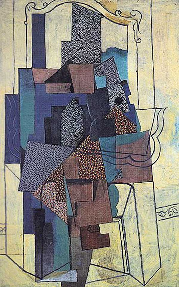 The man at the fireplace, 1916, 81×130 cm by Pablo Picasso: History ...