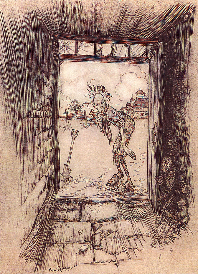 Arthur Rackham The man who was scared of goblins, 1913, 36×24 cm ...