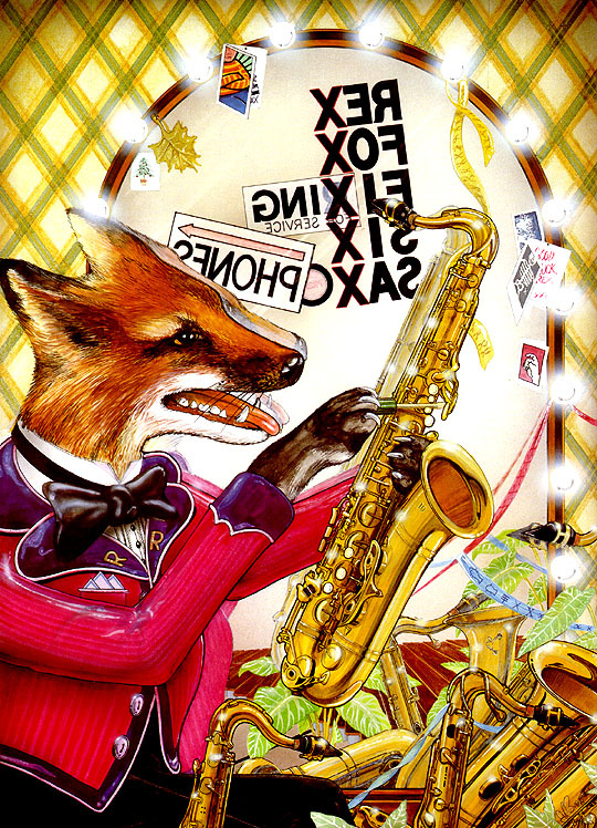 Graham Base The Fox and the saxophone: Werkbeschreibung | Artchiv