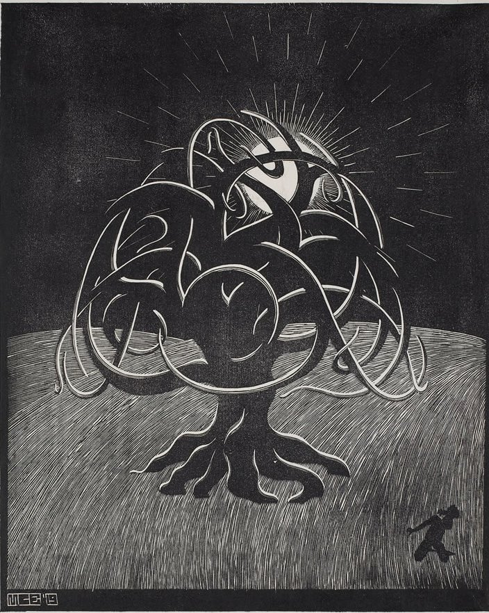 Maurits Cornelis Escher Tree, 1919, 31×39 cm: Descripción de la obra ...