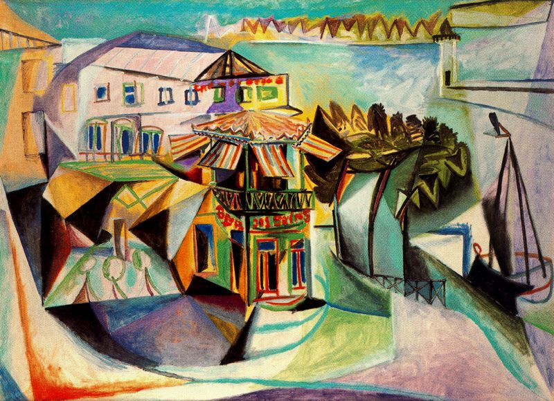 Pablo Picasso Cafe in Royan, 1940, 130×97 cm: Descripción de la obra ...