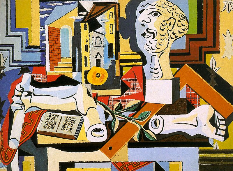 Pablo Picasso Studio with plaster head, 1925, 131×98 厘米：作品描述 | Arthive