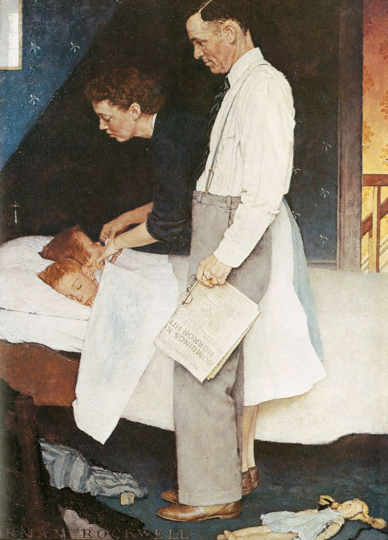 Norman Rockwell The four freedoms. Freedom from fear, 1943, 90×116 cm ...