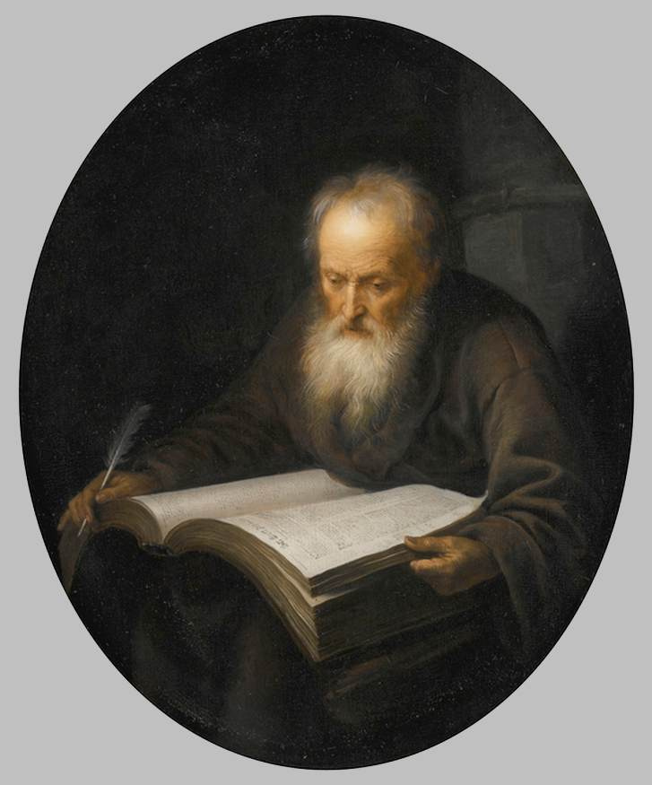 Gerrit (Gerard) Dow Portrait d'un scientifique, 1635, 20×24 cm ...