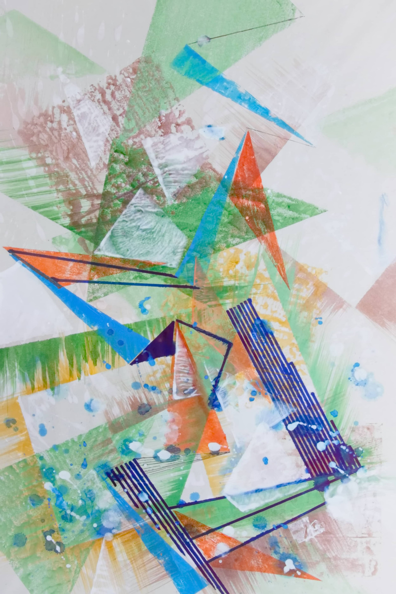 Aleks Andr Science Geometry. Abstract Painting, 11 2021, 46×71 cm ...