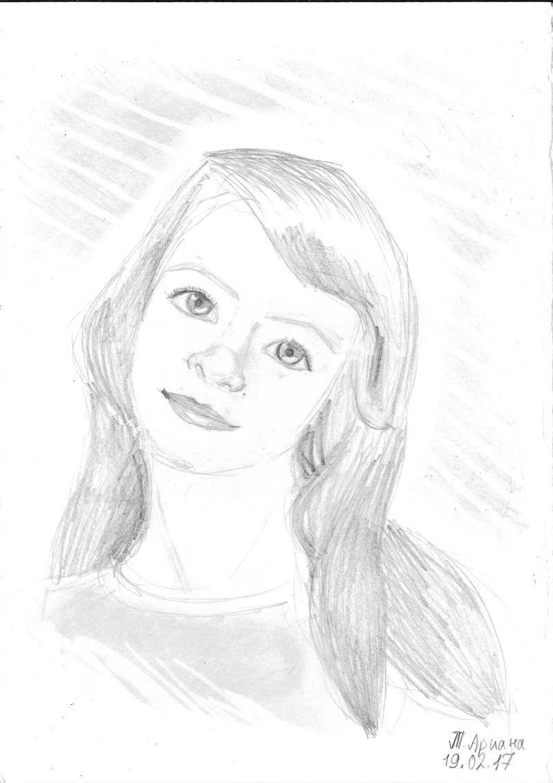 Ariana Arturovna Tolstova Portrait of Sofia Nazarova, 19.02.2017, 15×21 cm : Descriptif de l ...