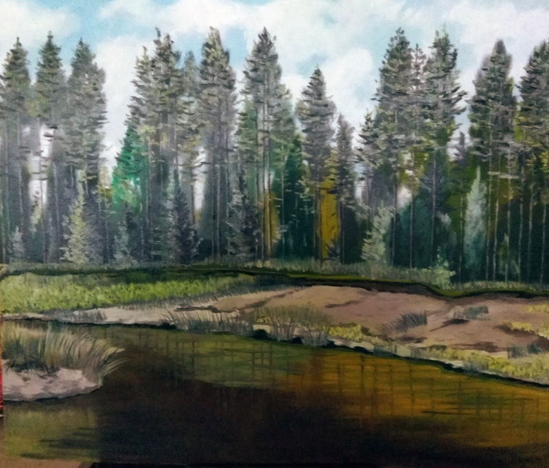 Buy artwork: Vladimir Adamovich Ropot - Backwater de la forêt, Moscow ...