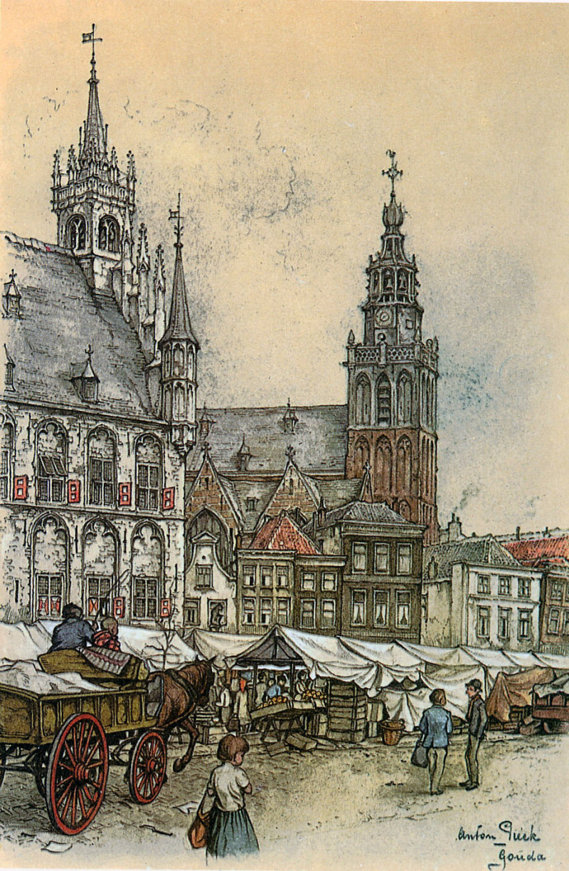 Anton pic The market in the town square, 1950 : Descriptif de l'œuvre ...