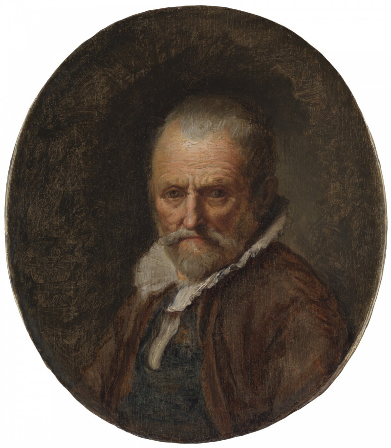 Gerrit (Gerard) Dow Buste de vieil homme, 1640, 18×20 cm : Descriptif ...