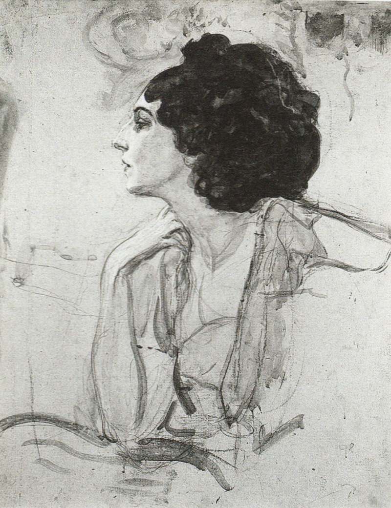 Valentin Aleksandrovich Serov Portrait von Ida Rubinstein, 1910 ...