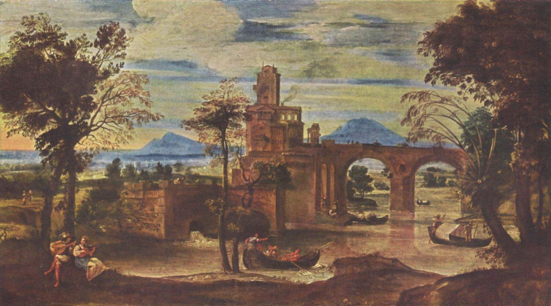 Annibale Carracci Roman landscape, 1600: Descripción de la obra | Arthive