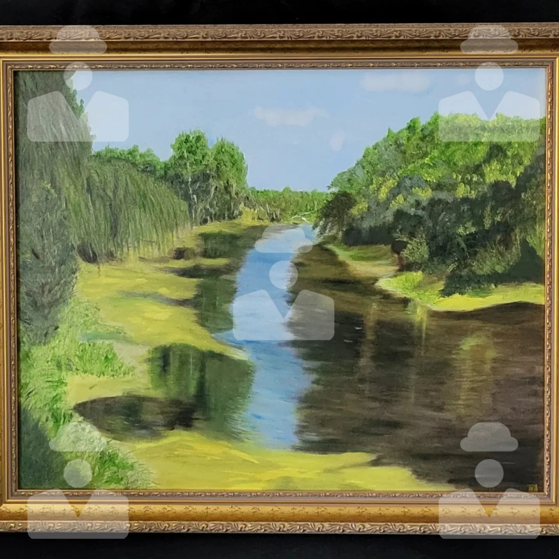Sula River, 2022, 5×4 cm by Tetiana Pavlovna Antoshevska: History ...