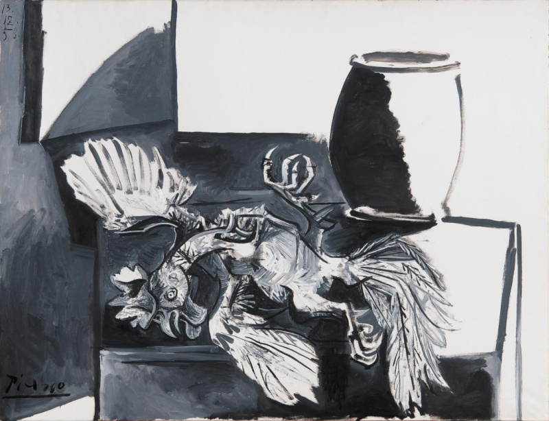 Pablo Picasso Gallo muerto y lata, 1953: Descripción de la obra | Arthive