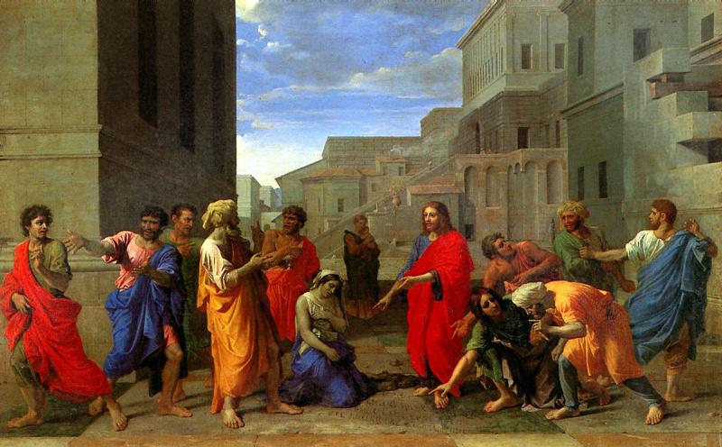 Nicolas Poussin Christ and the sinner, 121×195 厘米：作品描述 | Arthive