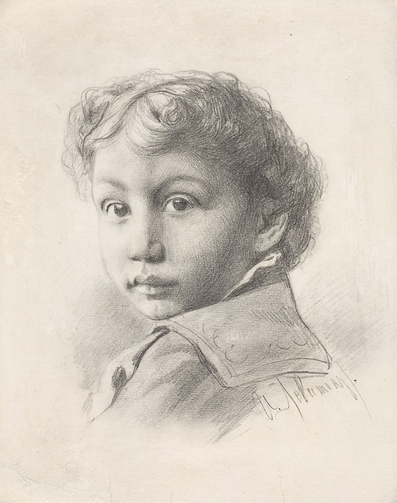 Buy digital version: Portrait of a boy Joseph Levin by Isaac Levitan ...