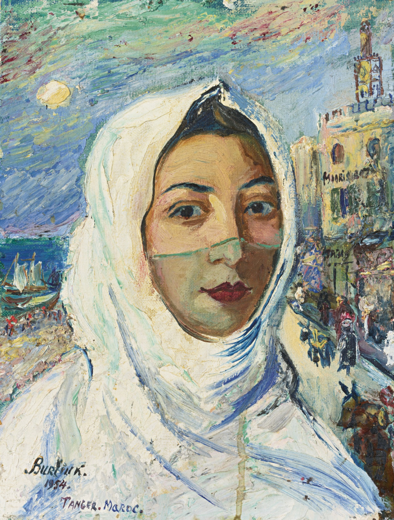 David Davidovich Burliuk Maroussia à Tanger, 1954, 22×30 cm : Descriptif de l'œuvre | Artchive