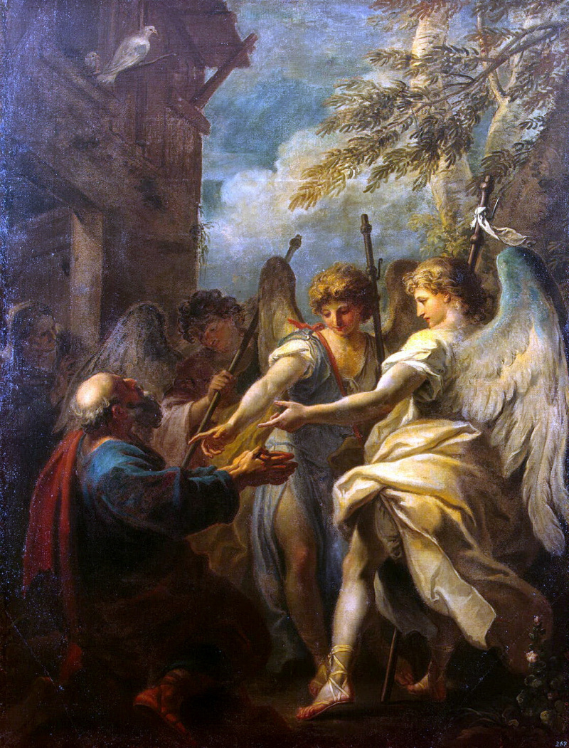 Sebastiano Ricci Abraham and the three angels: Werkbeschreibung | Artchiv