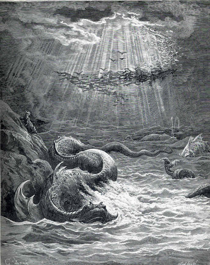 Buy a digital copy: Paul Gustave Dore - Creation of fish and birds ...