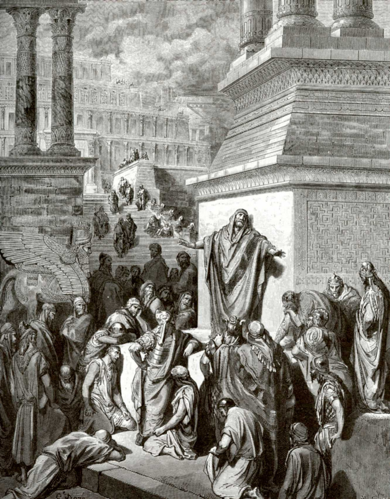 Buy digital version: Illustration to the Bible: Jonah preaches in the ...