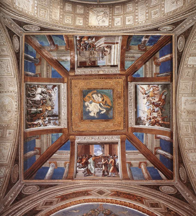 Raphael Santi Ceiling paintings of scenes from the life of David, 1518 ...