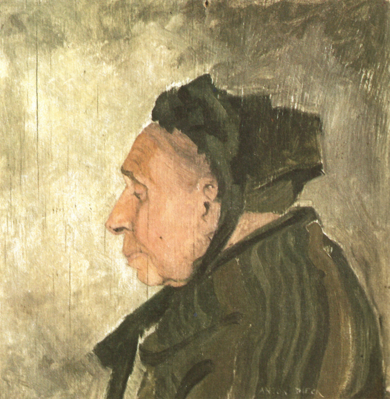 Anton pic Portrait de кружевницы, 1926, 20×20 cm : Descriptif de l ...