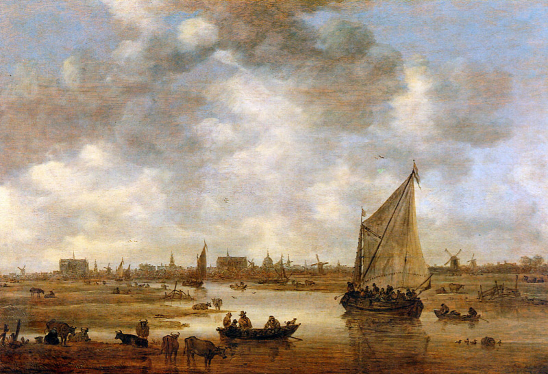 View of Leiden from the northeast, 1650, 98×65 cm by Jan van Goyen ...