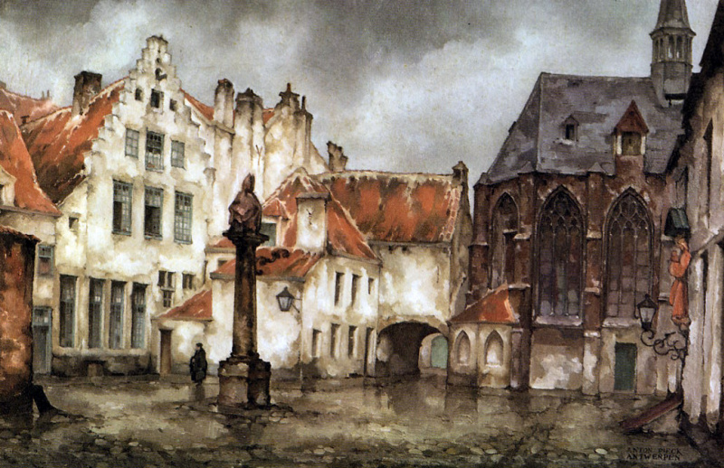 Anton pic City street on a cloudy day, 1930, 51×34 cm : Descriptif de l ...