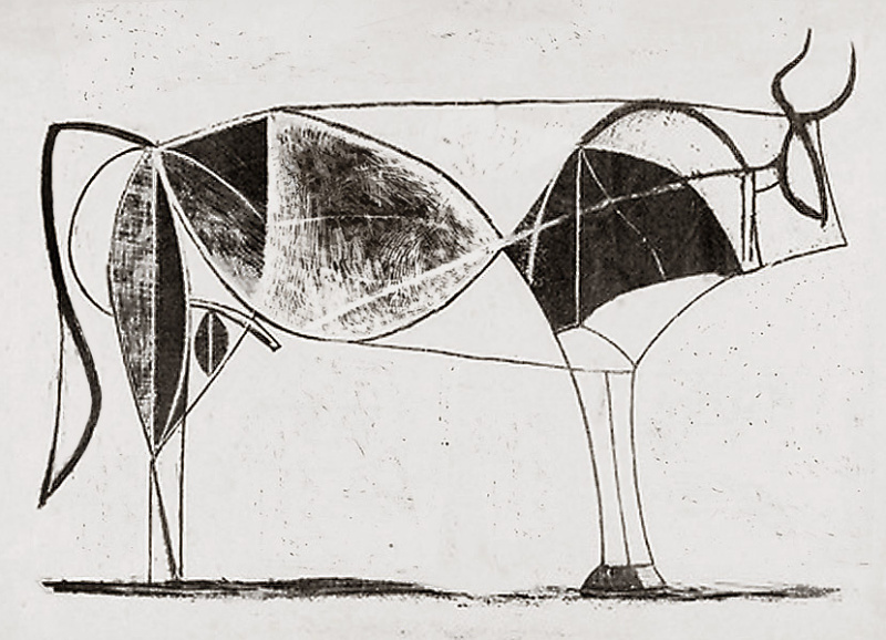 Pablo Picasso Bull. Stage 7, 1945, 44×30 厘米：作品描述 | Arthive