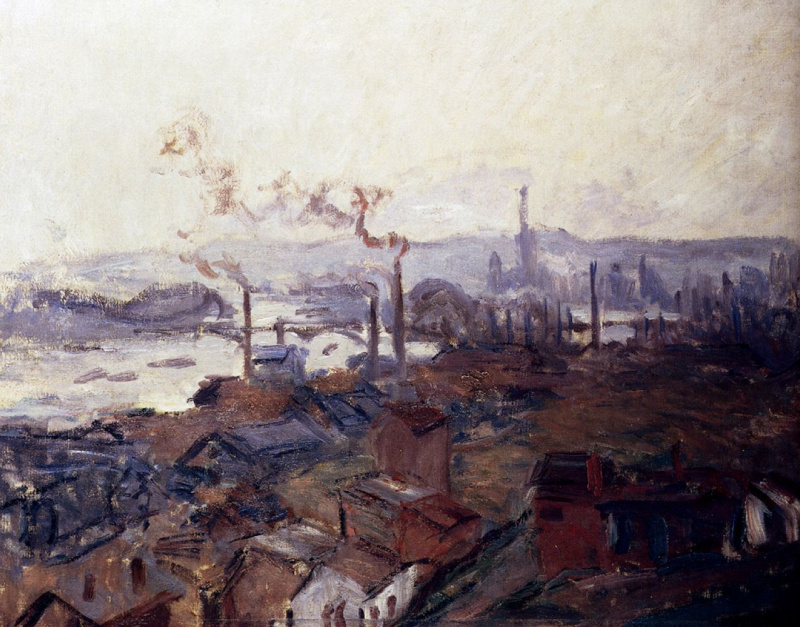 Claude Monet General view of Rouen from the hill of St. Catherine, 1893 ...