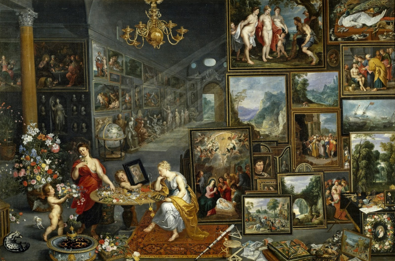 Frans Franken the Younger Allégorie de la vue et de l'odorat. (joint ...