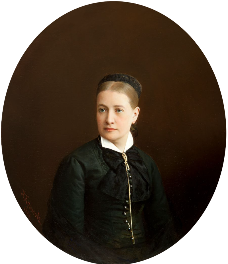 Portrait of his wife (Maria Egorovna Krymova), 1886, 75×89 cm by Krymov ...