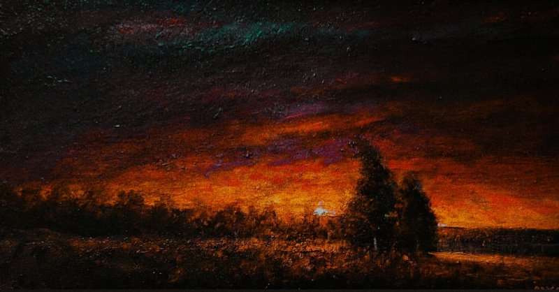 Daniil Andreevich Vlasenko El fuego prendió, 21.05.2020, 3×5 cm ...