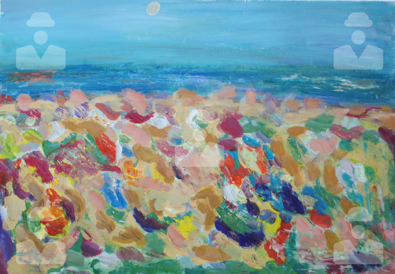 Olga Vasilenko-Basquez Moon (beach), XX, 43×60 cm: Werkbeschreibung ...