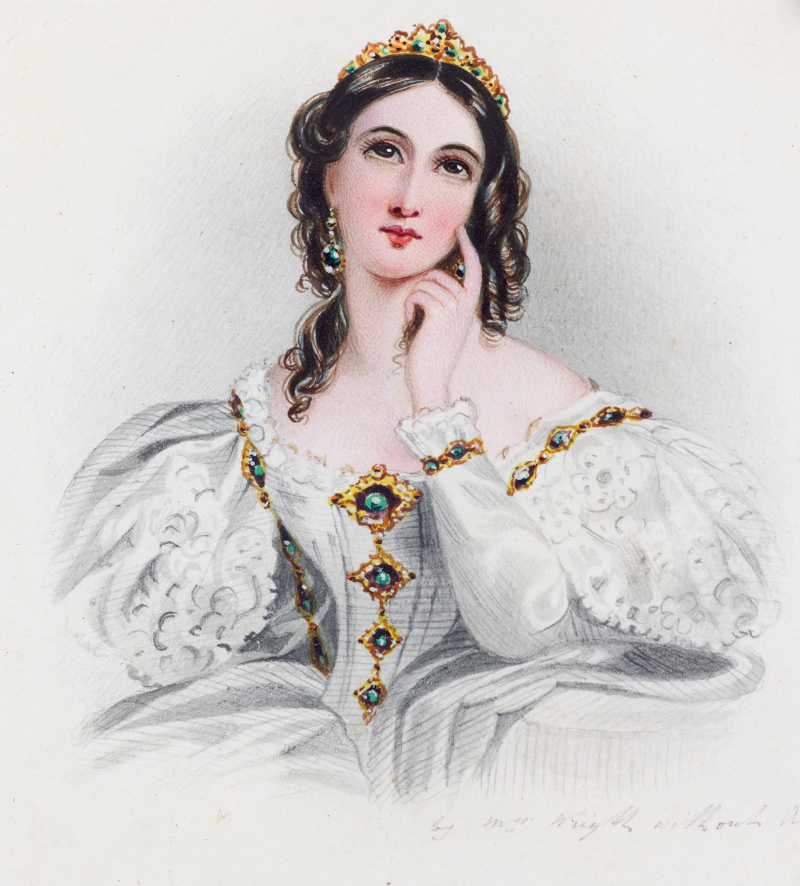 Sarah Biffen Portrait of a lady in a white dress, XIX: Descripción de ...