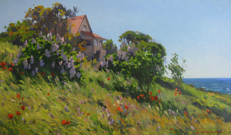 Artyom Y. Puchkov "Maison au bord de la mer"., 2014, 60×45 cm ...