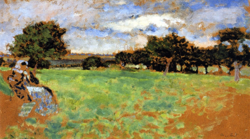 Jean Edouard Vuillard Madame Hessel sur la prairie en Normandie, 1905 ...