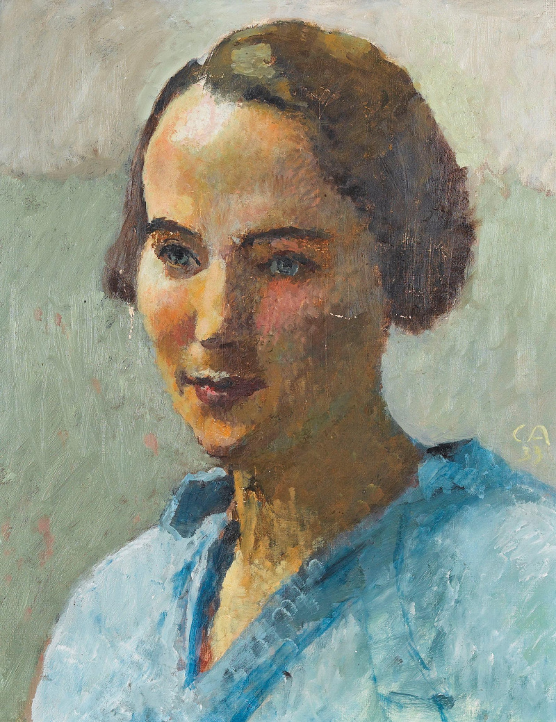 Portrait Of Suzanne Geyser-EGGER, 1933, 33×41 cm by Cuno Amiet: History ...