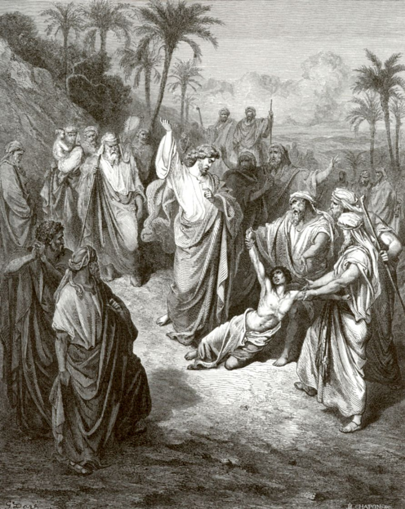 Paul Gustave Dore Jesus heals a silent demoniac, 1878: Descripción de ...