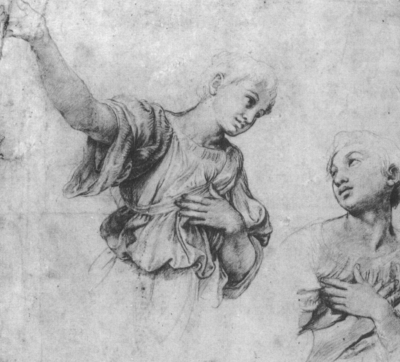 Buy a digital copy: Raphael Santi - Deux jeunes femmes Etude pour la ...