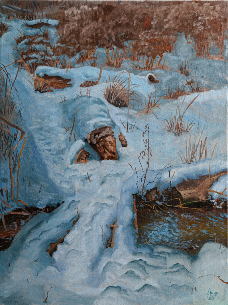 Дмитрий Лаук Bridge over the source of the river Dubovka, 2 2023, 49×65 ...