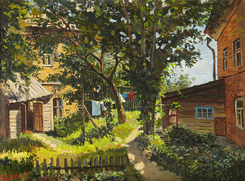 Yuri Ivanovich Roman Cour Pokrovsky. Travailler de la vie., XXI, 45×60 ...